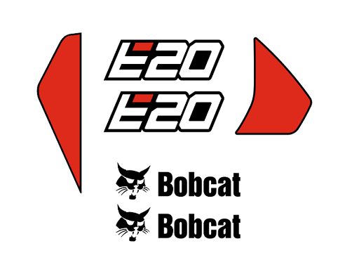 BOBCAT E20 EXCAVATOR DECAL STICKERS SET GRAPHICS E 20 HS | eBay