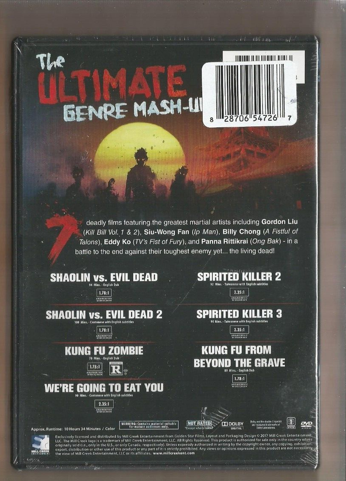 7 Killer Movies: Kung Fu Zombies (DVD, 2017, Widescreen) ~ BRAND NEW | eBay