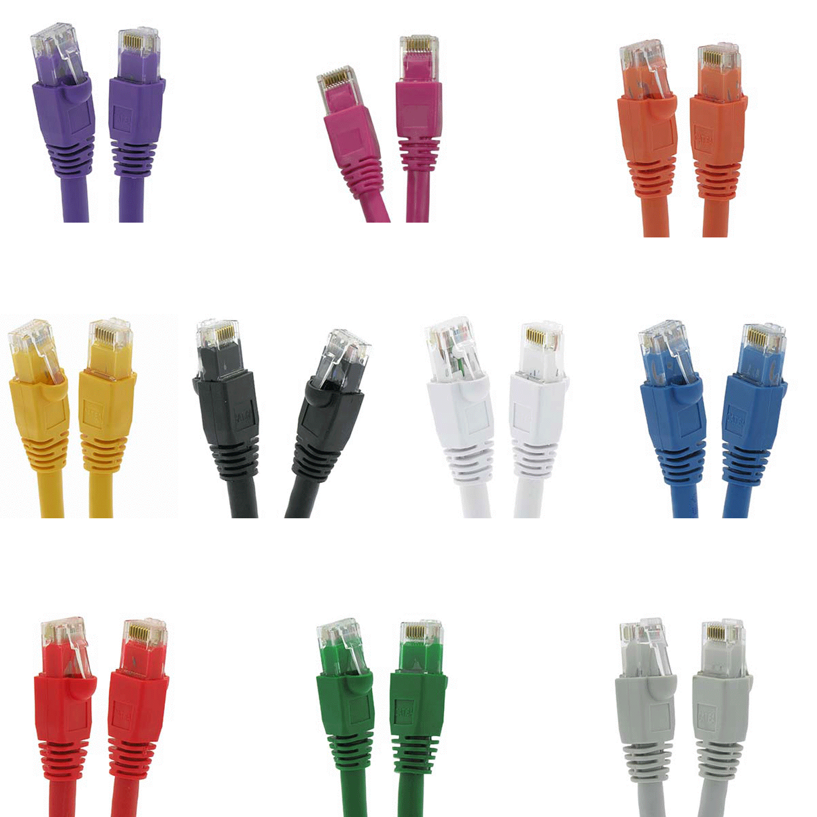 25'ft CAT6'A Network LAN Patch Cable Ethernet Modem Gold RJ45 24AWG ...