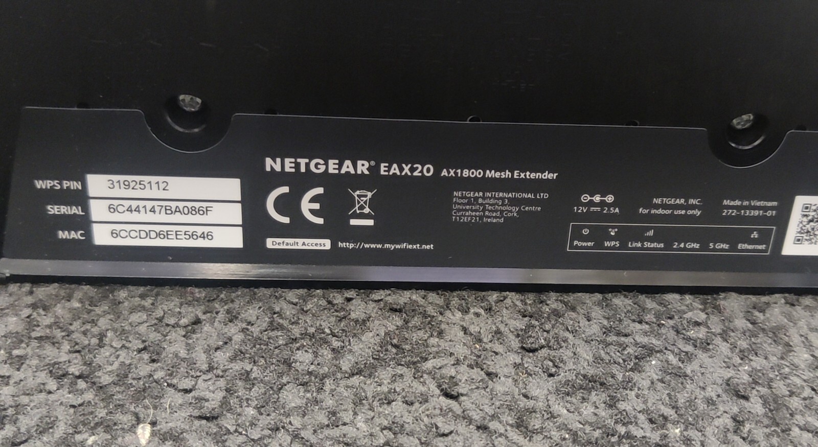 NETGEAR Nighthawk EAX20 1200Mbps Dual-Band Wi-Fi 6 Mesh Extender ...