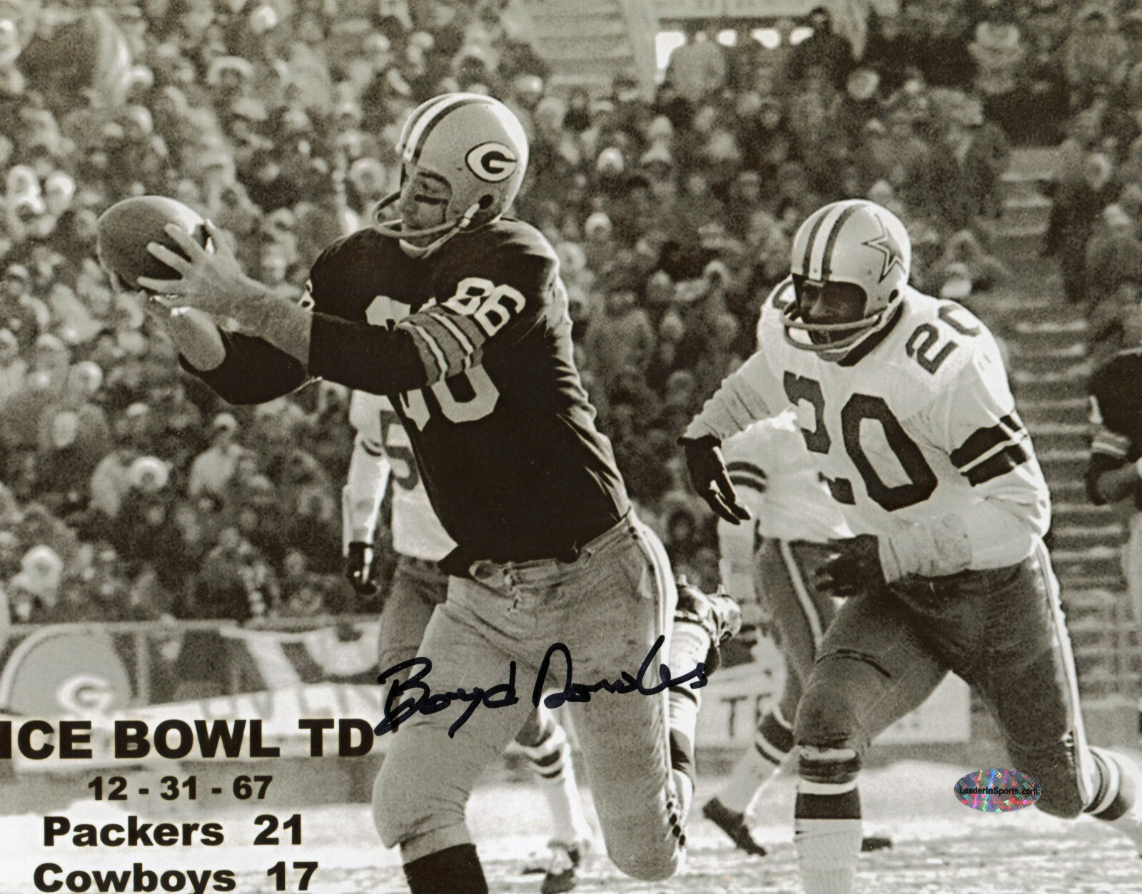 Boyd Dowler Autographed Ice Bowl 8x10 Photo - Green Bay Packers | eBay
