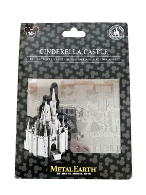Disney Parks Miniature Silver Cinderella's Castle Metal Puzzle Model ...