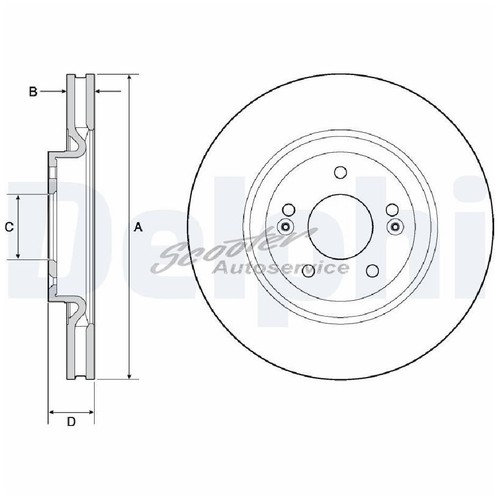 2x Delphi Bremsscheibe vorne für Hyundai i40 VF CW ix35 EL Kona 1 OS ...