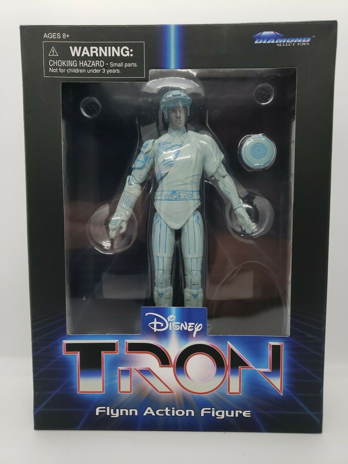 Tron Disney Diamond Select 7" Action Figure Rare Package Discs & Hands ...