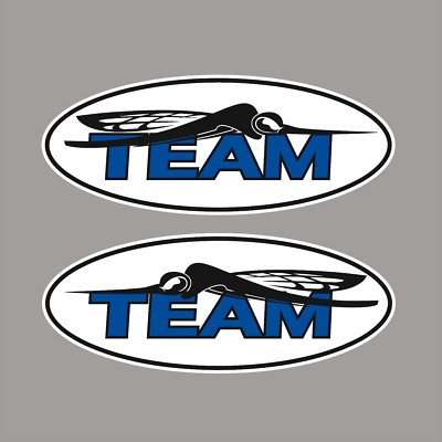 SKEETER BLUE Boats TEAM Logo / 2 PACK / Oval Vinyl Vehicle Watercraft ...