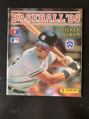 WADE BOGGS RARE PANINI BASEBALL 1988 STICKER ALBUM CLEAN YANKEES COVER ...