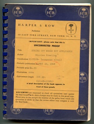 Nicolas Freeling / Strike Out Where Not Applicable - PROOF of US Ed ...