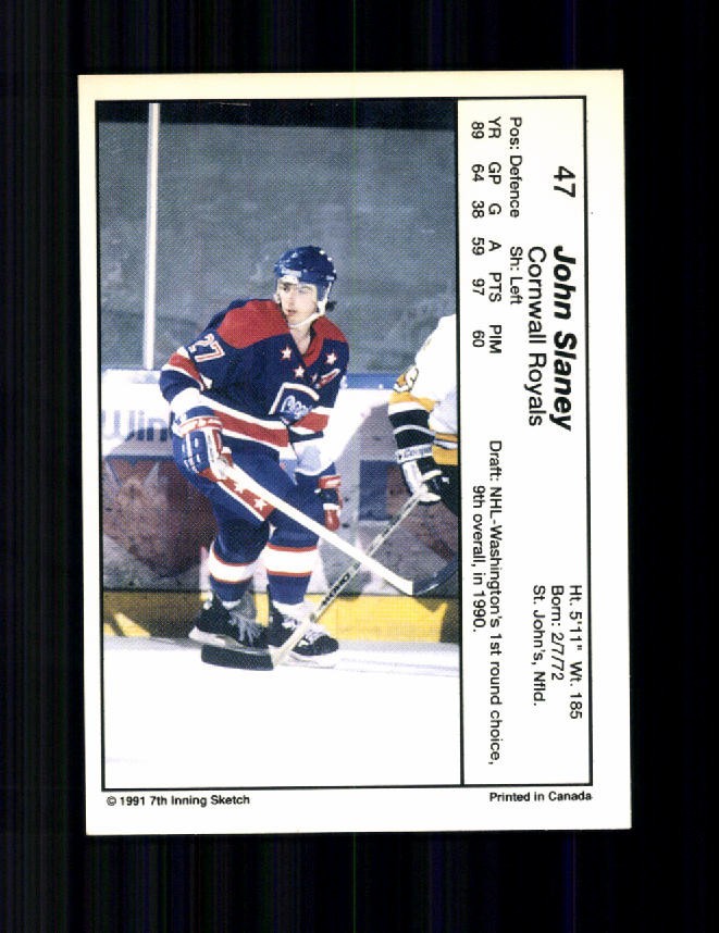 John Slaney NHL USA Traiding Card Original Signiert + A 251448 | eBay