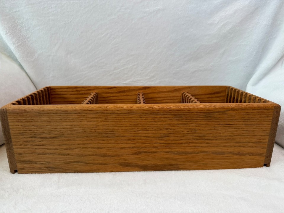 Solid Oak Vertical CD Tower Rack Stand Wood Media Storage | eBay