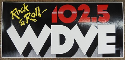 Vintage 1988 WDVE 102.5 Rock & Roll Pittsburgh Bumper Sticker | eBay