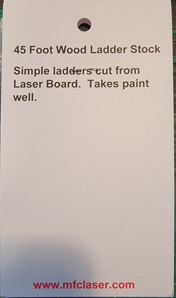 N Scale MASTER FLYER CREATIONS AA-450 45 foot Ladders Laser Cut kit 5 ...