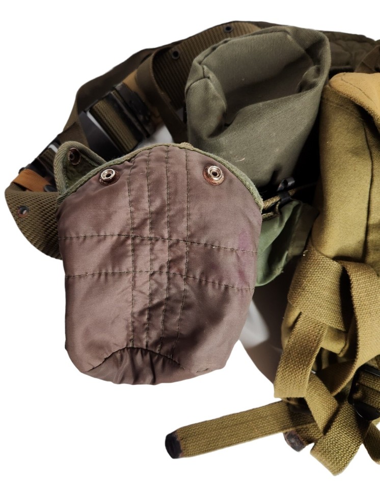 Vintage Military Webbing Set with Haversack/First Aid/Canteen Dazey ...