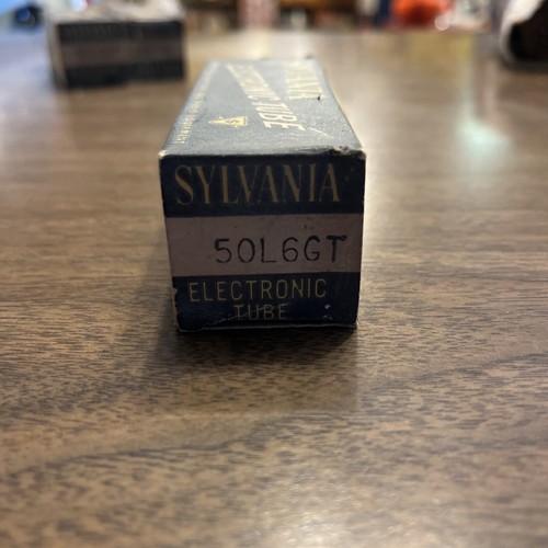 NOS Sylvania 50L6GT tube,original box, Untested black plate,AA5 radio ...