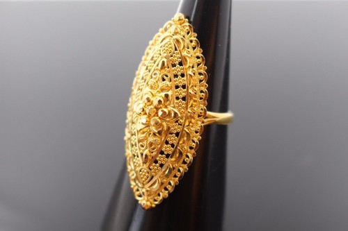 22k 22ct Solid Gold ELEGANT Charm LADIES Ring SIZE 6.5 "RESIZABLE" gift ...