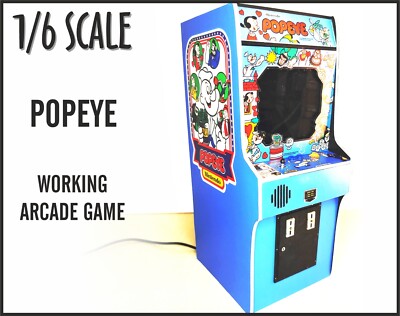 Popeye 1/6 scale mini working arcade cabinet (Playscale, New Wave Toys ...