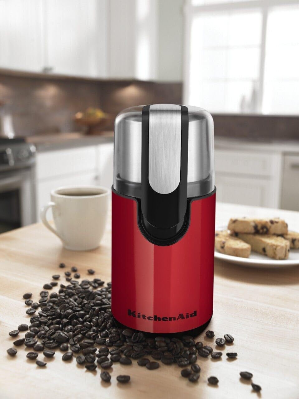 Brand New KitchenAid BCG111ER Blade Coffee Grinder, 4 oz - Empire Red ...