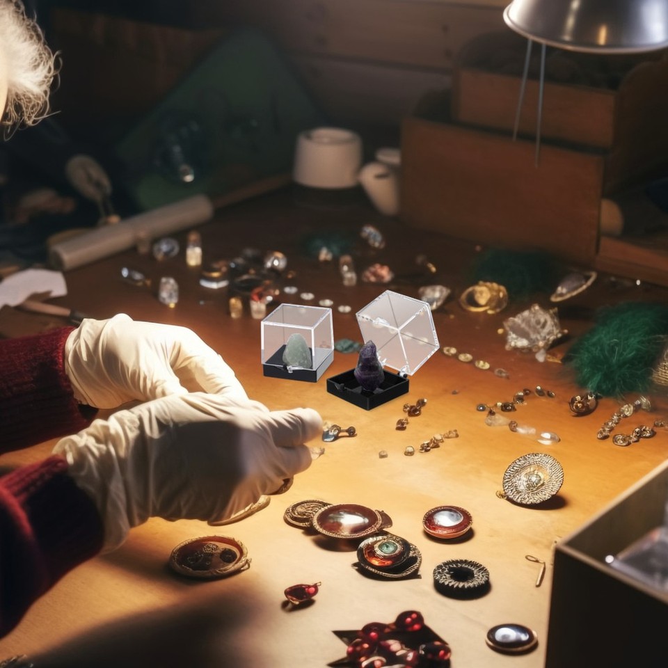 Set of 2 Specimen Display Box Clear Case Travel Mineral Specimine Accessories | eBay