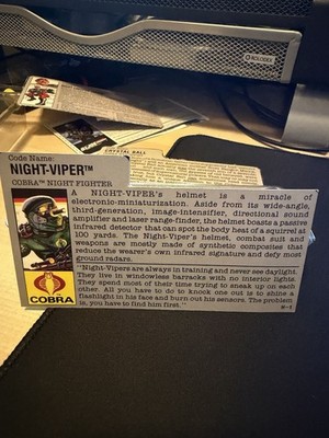 Gi Joe Cobra Night Viper File Card | eBay