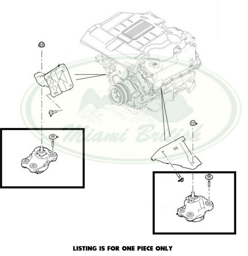 LAND ROVER ENGINE MOUNTING BRACKET RANGE SPORT RANGE 5.0L V8 LR105970 ...