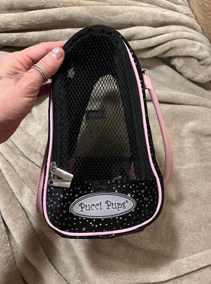 Battat Pucci Pups Golden Pup Stuffed Plush & Barbie Pink Zip Up Carrier ...