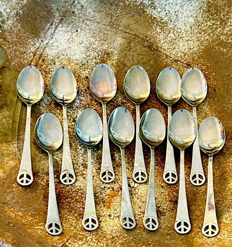 Vintage 1971 Peace Sign Flatware Cutlery Oxford Hall Japan RARE | eBay