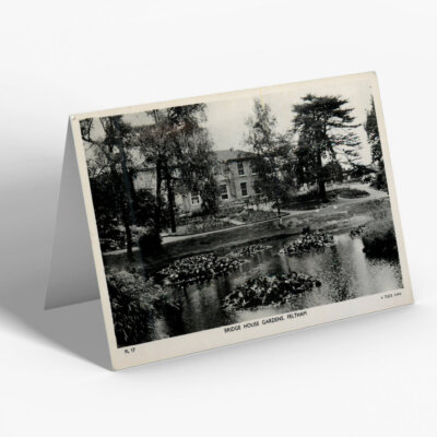GREETING CARD - Vintage Middlesex - Bridge House Gardens, Feltham (a ...