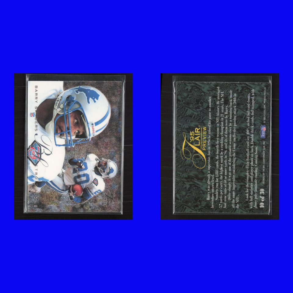 (9) Barry Sanders NFL Football card lot...Loins HOF...NM | eBay