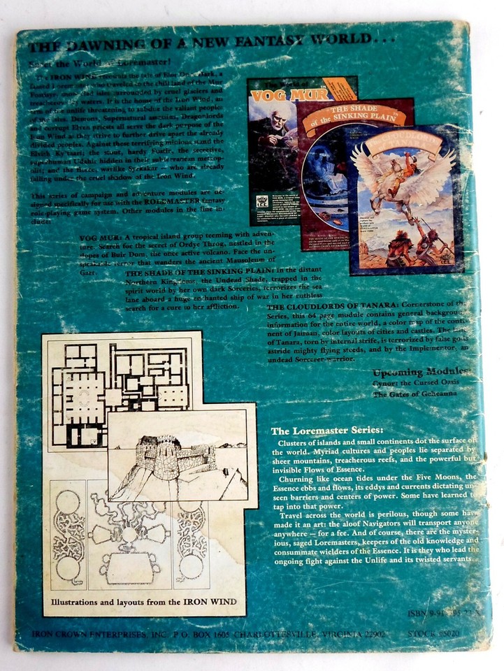 ICE The Iron Wind Rolemaster Companion Adventure Module Role-Playing ...
