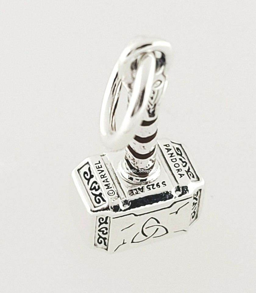 New 100% Authentic PANDORA 925 Marvel The Avengers Thor's Hammer Charm ...