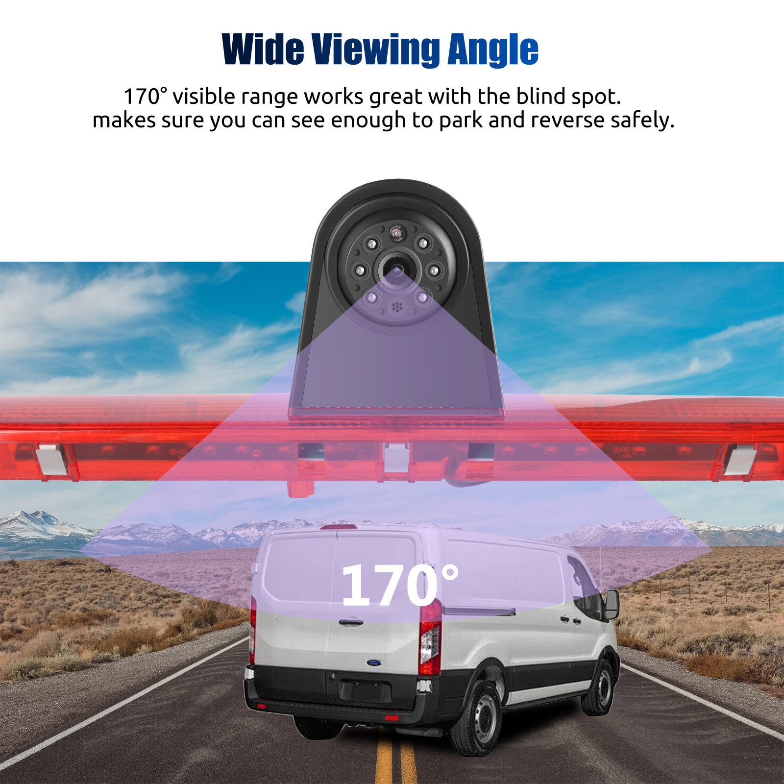 For Ford Transit Custom MK7 MK8 Reversing Camera Brake Light +7" Mirror ...