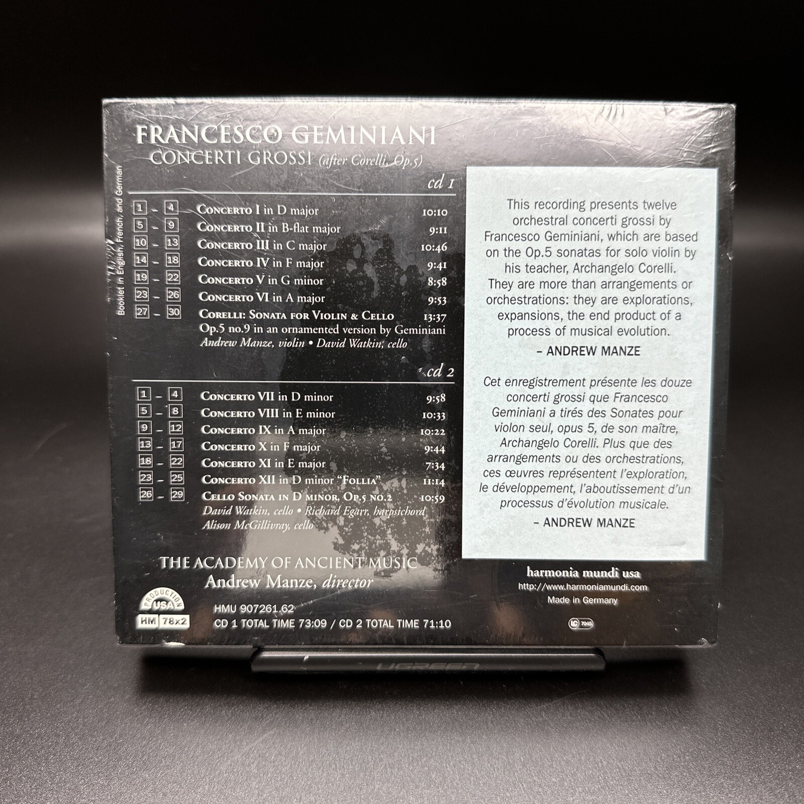 Geminiani: Concerti Grossi (After Corelli, Op. 5) (CD, 2 Discs ...