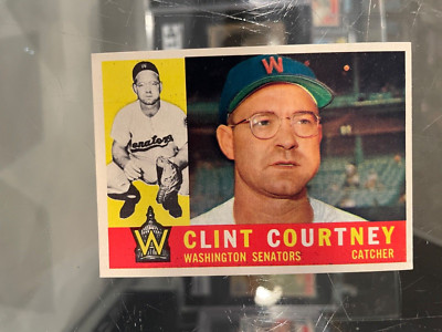1960 TOPPS #344 CLINT COURTNEY WASHINGTON SENATORS BASEBALL CARD NM/MT ...