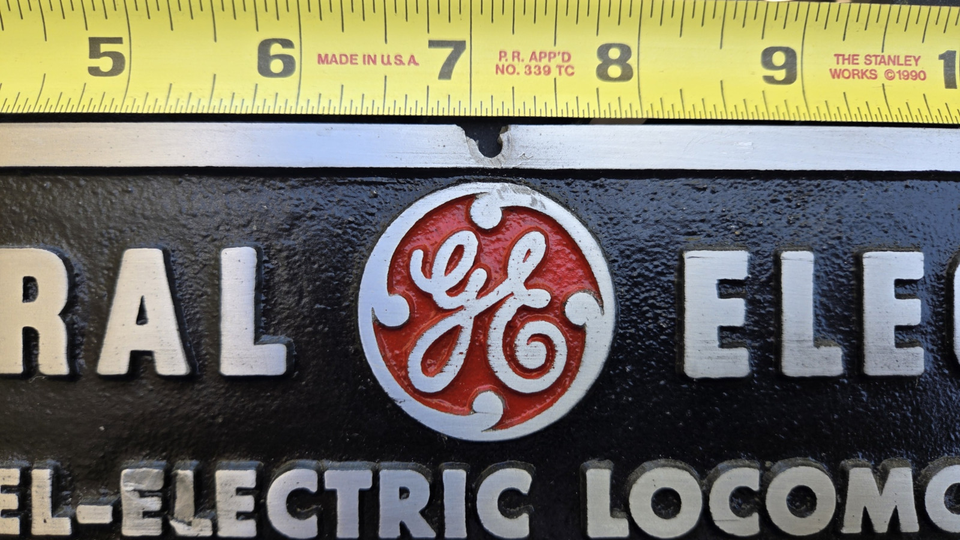 Southern Pacific General Electric U30C Builders Plate 7935 | eBay