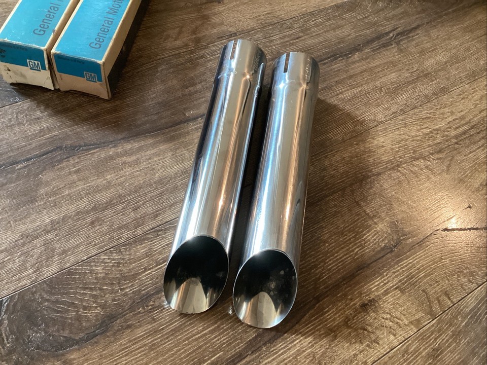 NOS In Box 1963-67 Corvette Exhaust Tips GM Part #3819573 1964 1965 ...