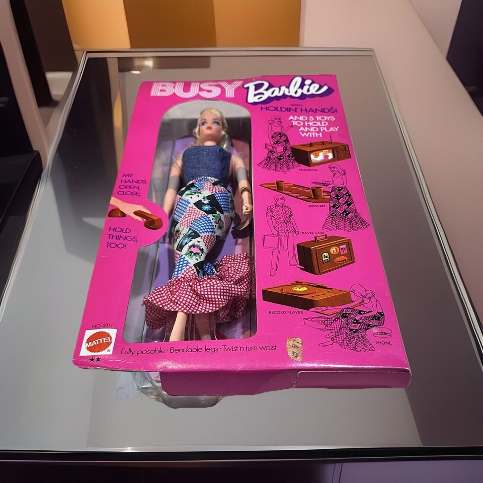Vintage 1971 Busy Barbie w Holding’ Hands ~ Hong Kong Mattel 3311 ...