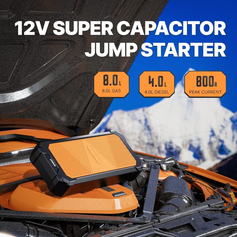 Autowit Super Capacitor Jump Starter, Batteryless Jump Starter, 12V ...
