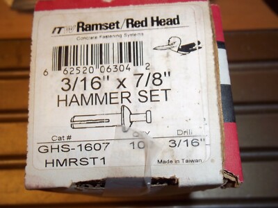 Red Head Hammer Set Anchors 3/16 x 7/8 GHS-1607 100 pieces | eBay