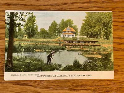 Ohio, OH, Toledo, Trout Fishing At Castalia, House & Pond, ca 1905 | eBay