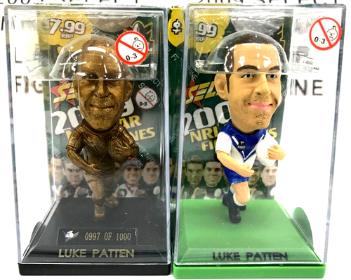 2009 SELECT NRL STARS COLOR+LE GOLD FIGURINE PAIR No-1 LUKE PATTEN ...