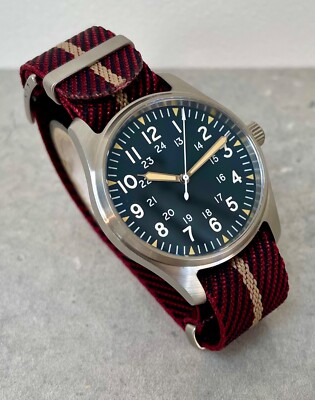 Retro Military style G10 Field Watch - Seiko NH35 Automatic movement ...
