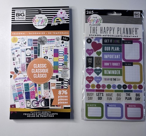 The Happy Planner Sticker Books “Classic" 876 Pieces & 265 “get It Done ...
