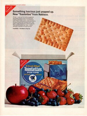 Vintage advertising print FOOD Nabisco Toastettes Pop-Ups Fruit Toaster ...