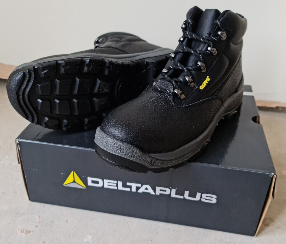 Safety Work Boots Steel Toe Cap Mens 11 Delta Plus S3 Shoes Leather ...