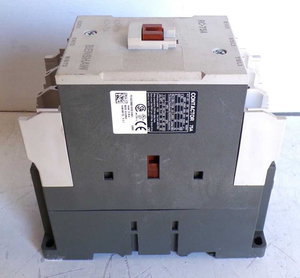 Benshaw Contactor RC-75A w/ 120V Coil 50/60hz 5hp TO 60hp 3ph Used Cut ...