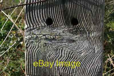 Photo 6x4 Fence Post Face Inverbervie A close-up of the markings on ...