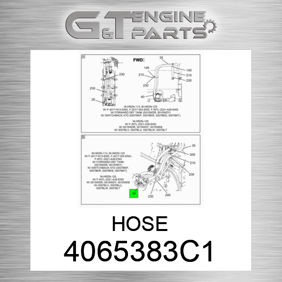 4065383C1 HOSE fits INTERNATIONAL TRUCK (New OEM) | eBay