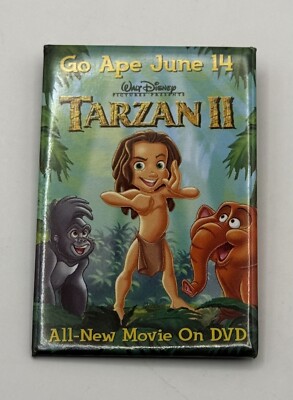 Disney Tarzan II 2 Promo Button Pin Pinback DVD Movie Release Terk ...