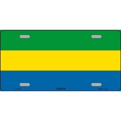 Gabon Flag License Plate Metal Sign Plaque Art Car Truck Wall Home ...