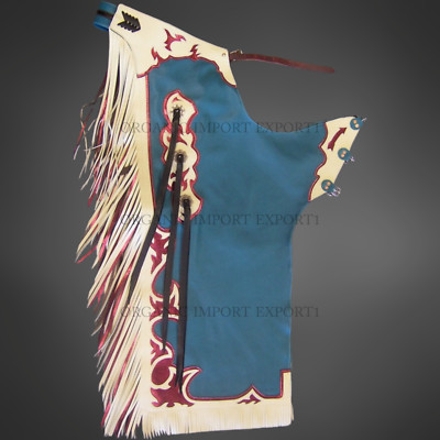 Handmade Western Rodeo Leather Show Chaps – Handmade Cowhide Fringe ...