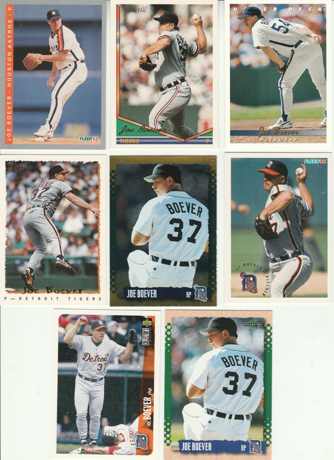 Huge 30 + JOE BOEVER different cards lot 3 RC 1988 - 1995 Braves ...